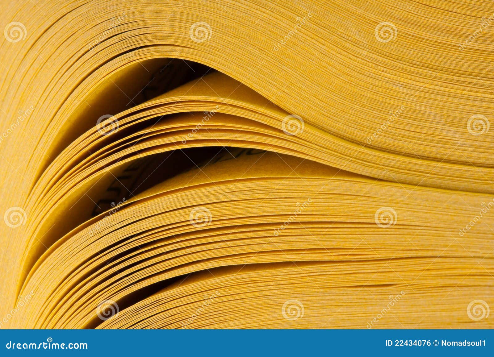 Abstract View of Yellow Pages Book Stock Photo - Image of magazine ...