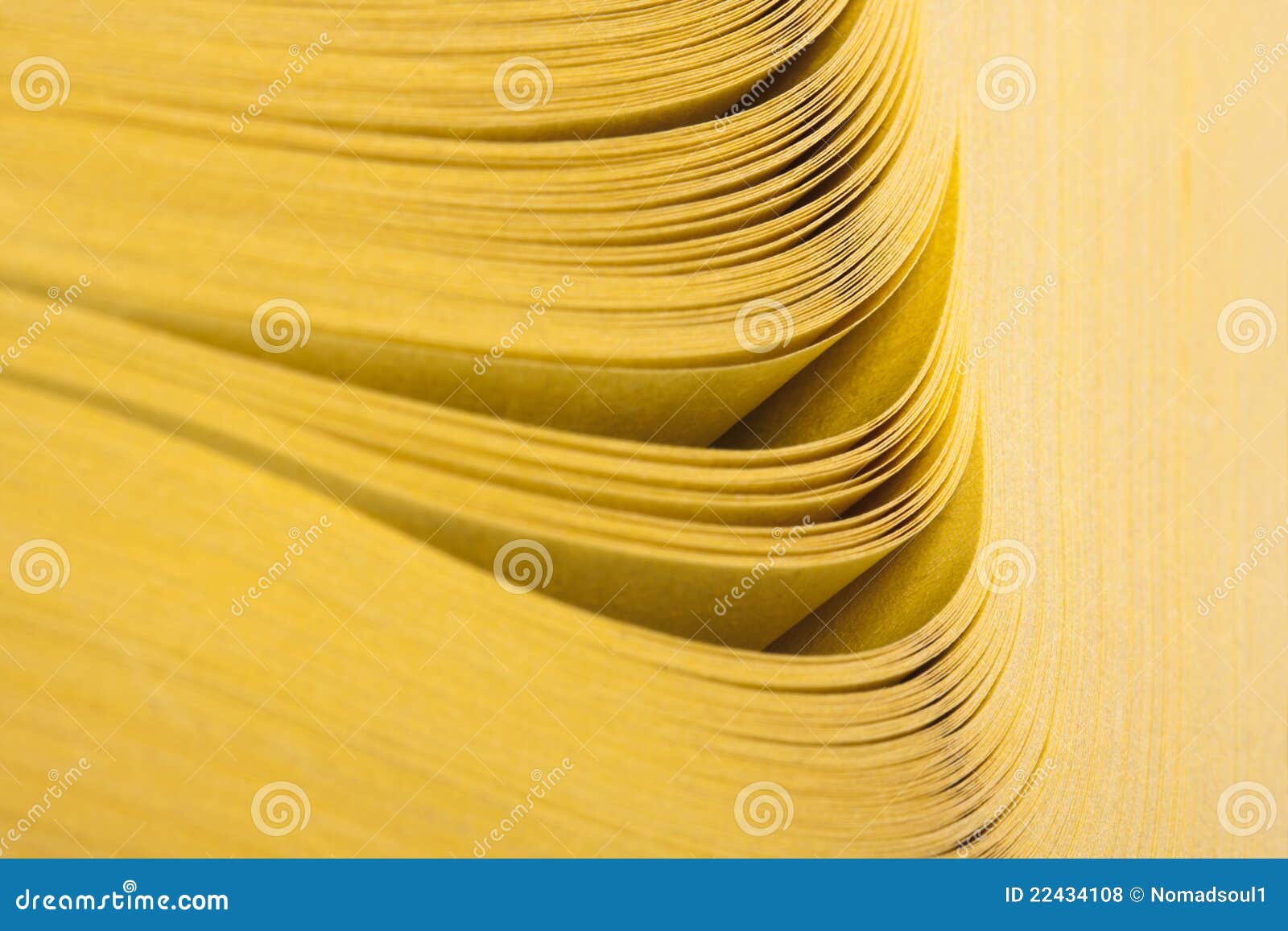 Abstract View of Yellow Pages Book Stock Photo - Image of organize ...