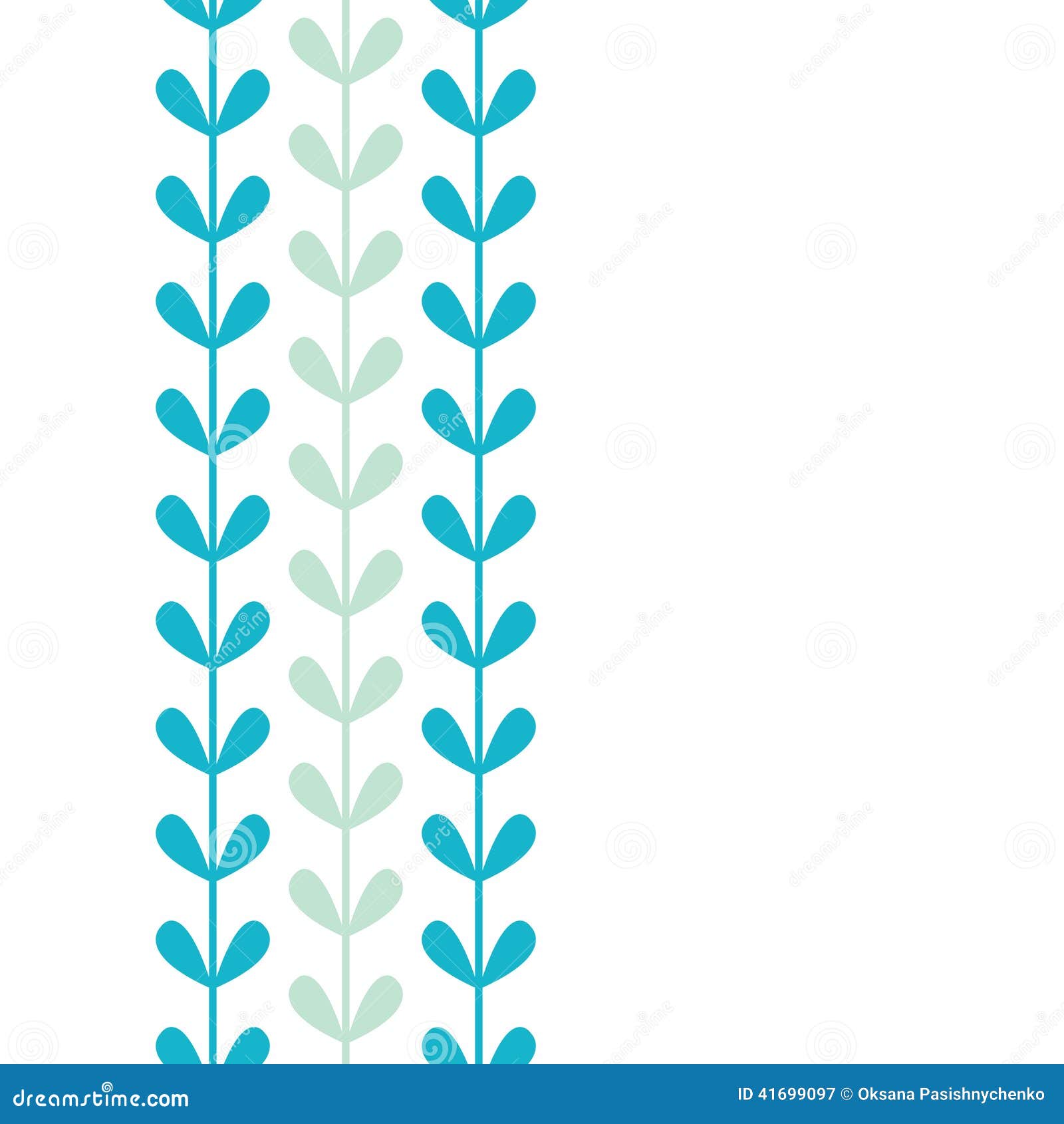 Abstract Vines Leaves Horizontal Seamless Pattern Cartoon Vector ...