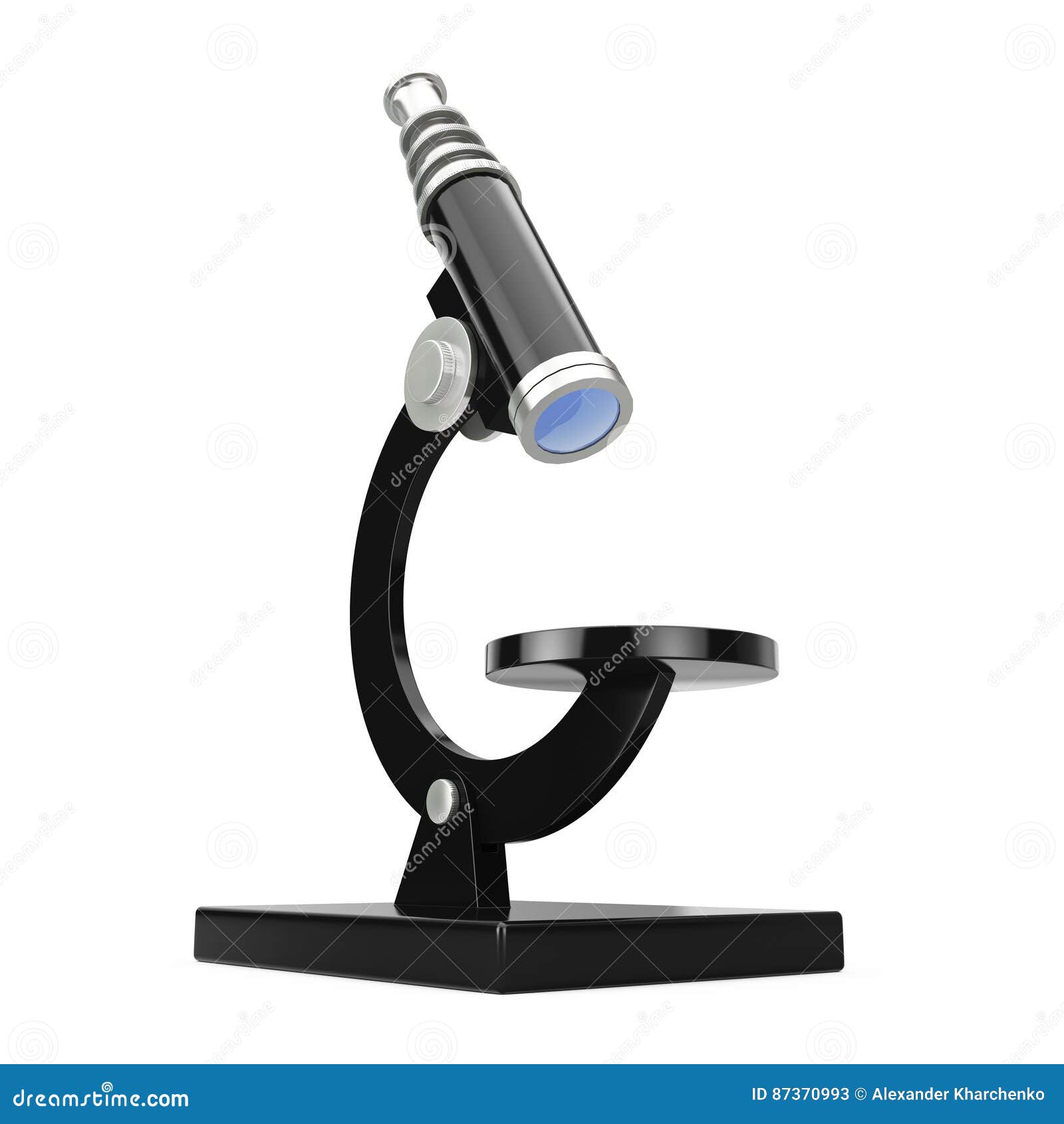 Abstract Vintage Laboratory Microscope. 3d Rendering Stock Illustration ...