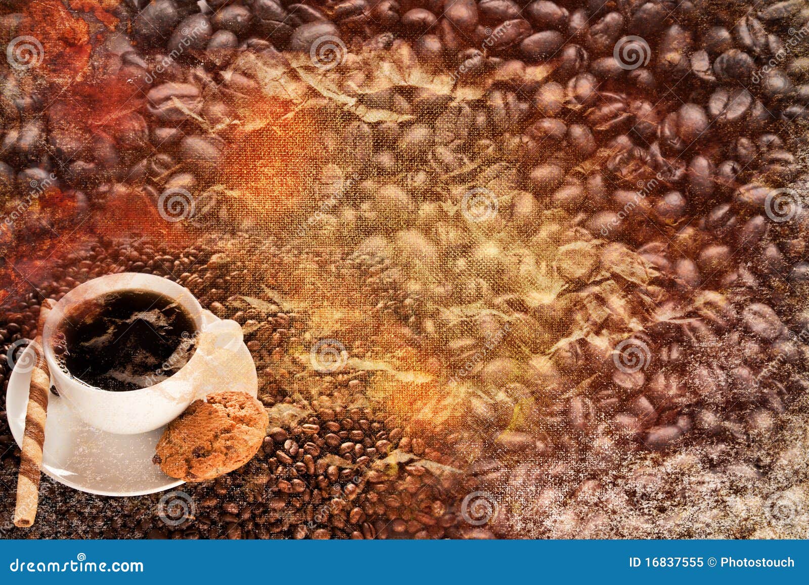 Abstract Vintage Paper Coffee Motives Stock Illustration - Illustration ...
