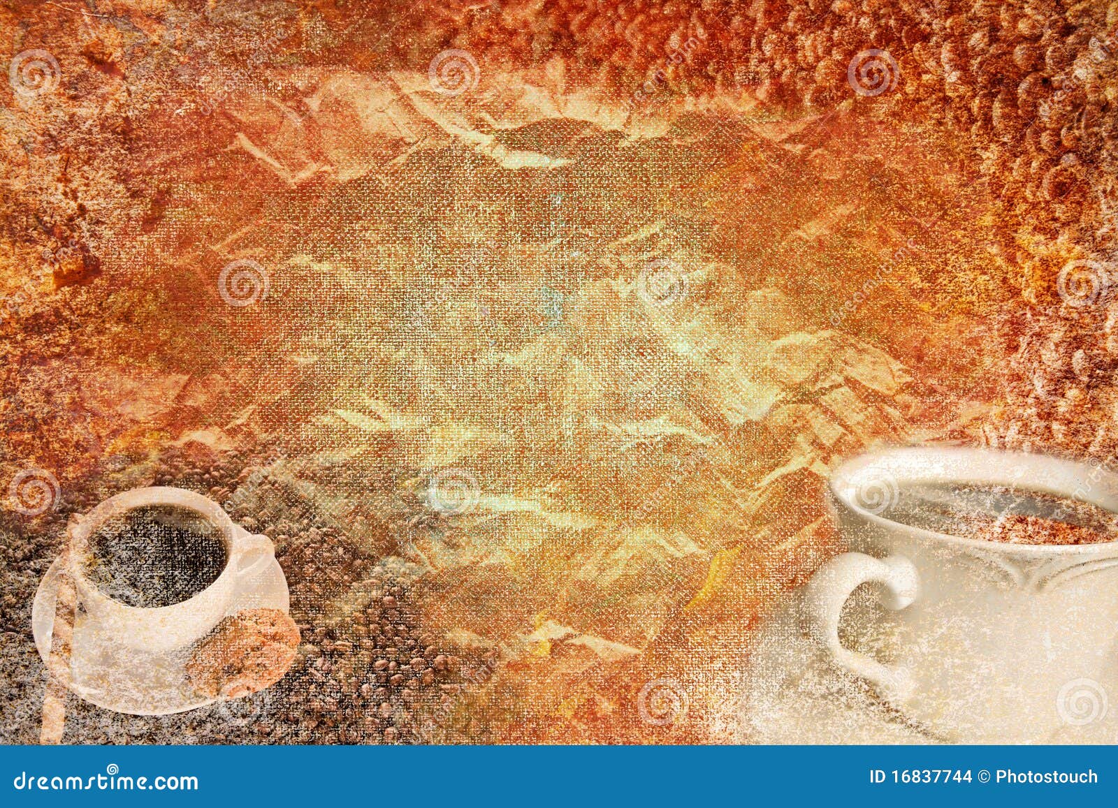 Abstract Vintage Paper Coffee Motives Stock Illustration - Illustration ...