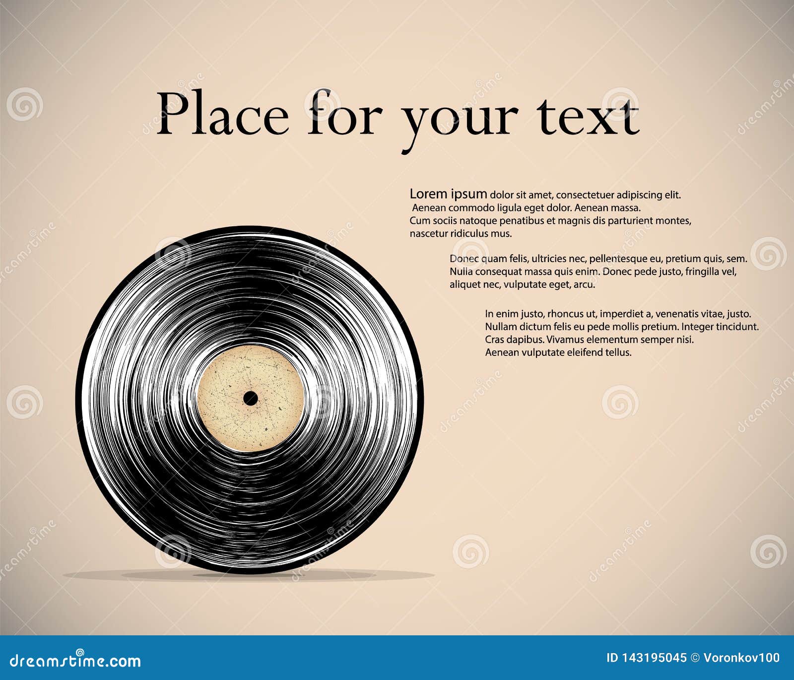 Abstract Vinyl Record. Retro. Poster. Vintage Style. Vector ...