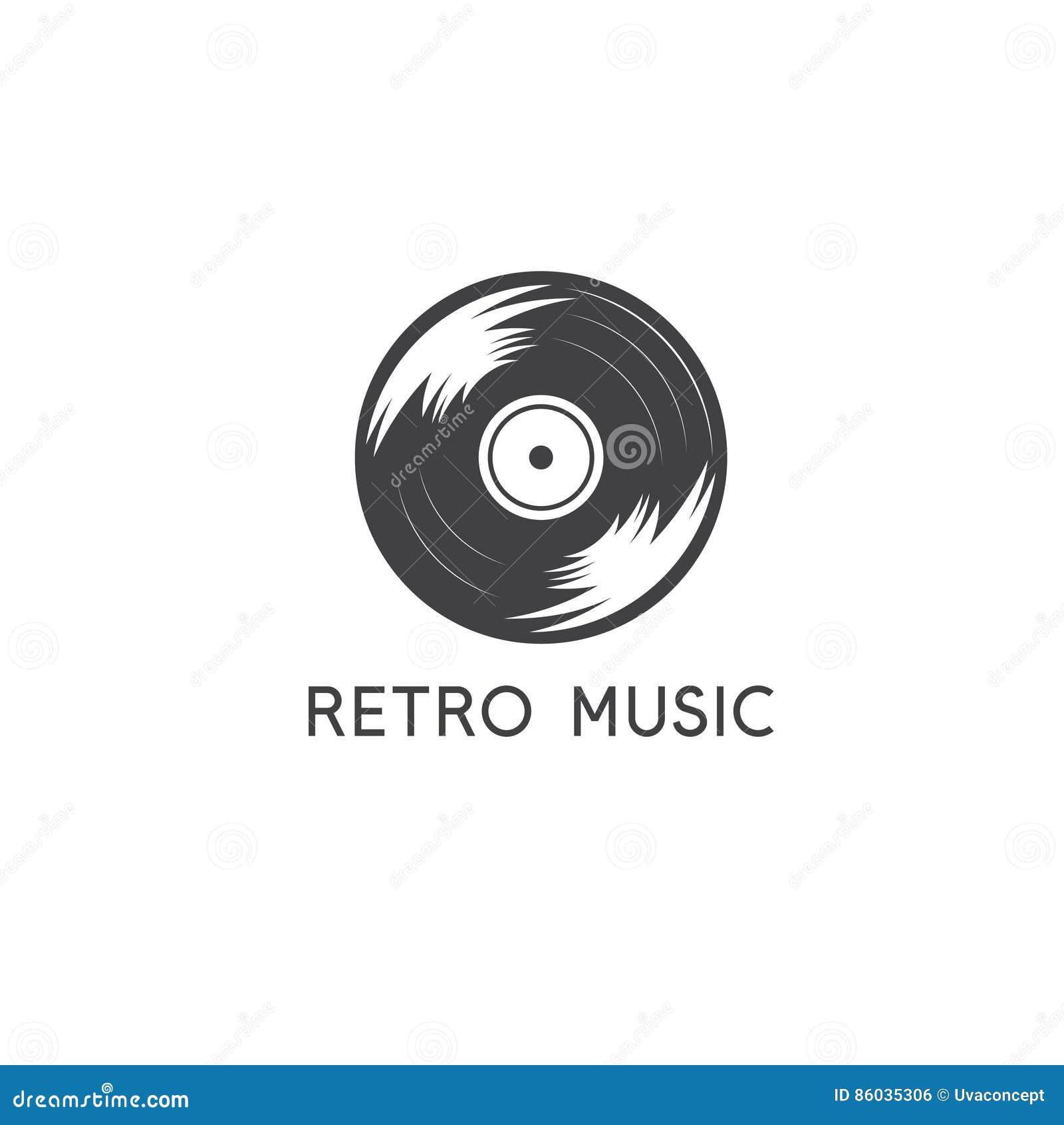 Abstract Vinyl Record Simple Icon Vector Design Stock Vector ...