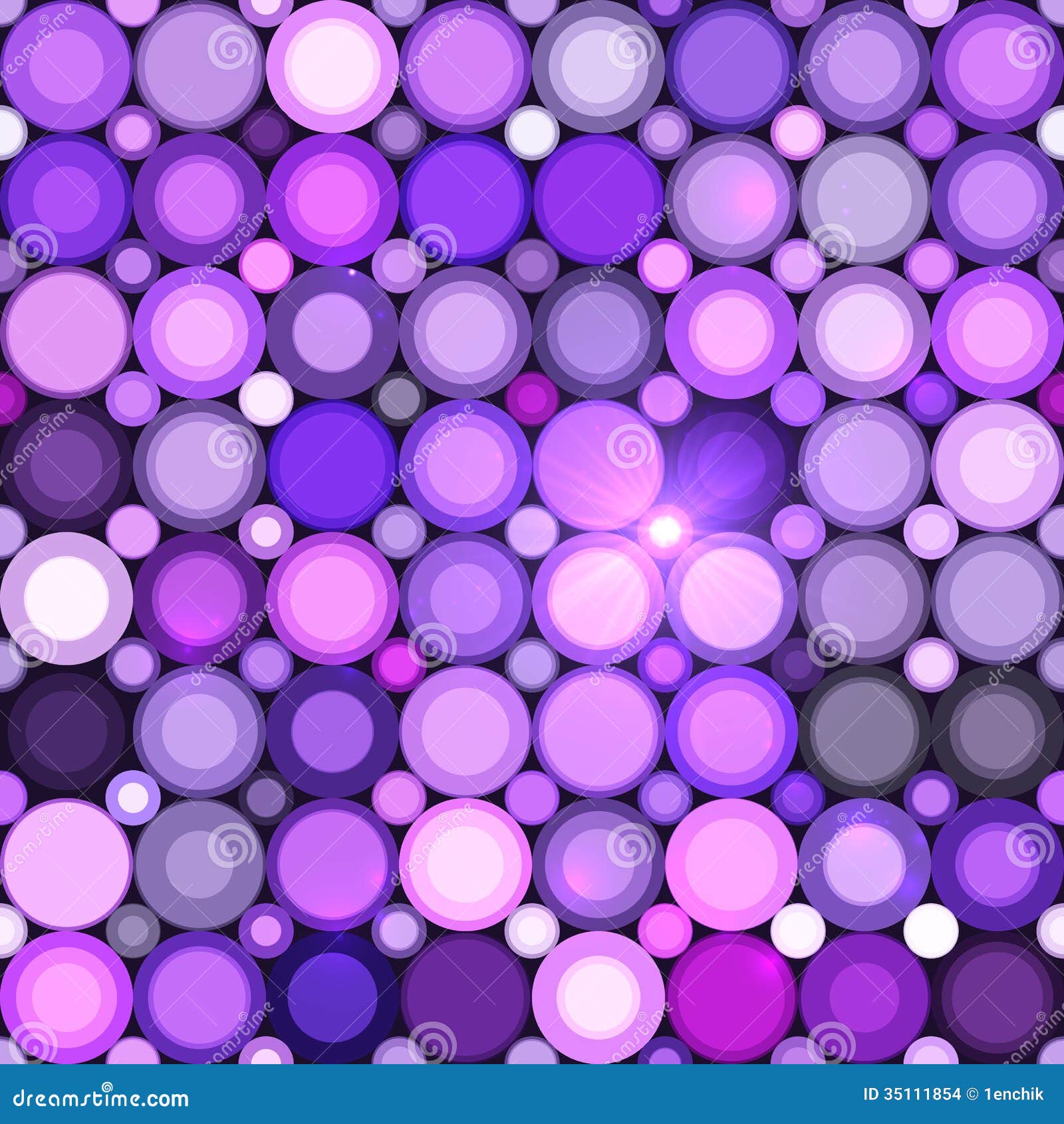 Abstract Violet Circles Vector Seamless Pattern Stock Vector ...