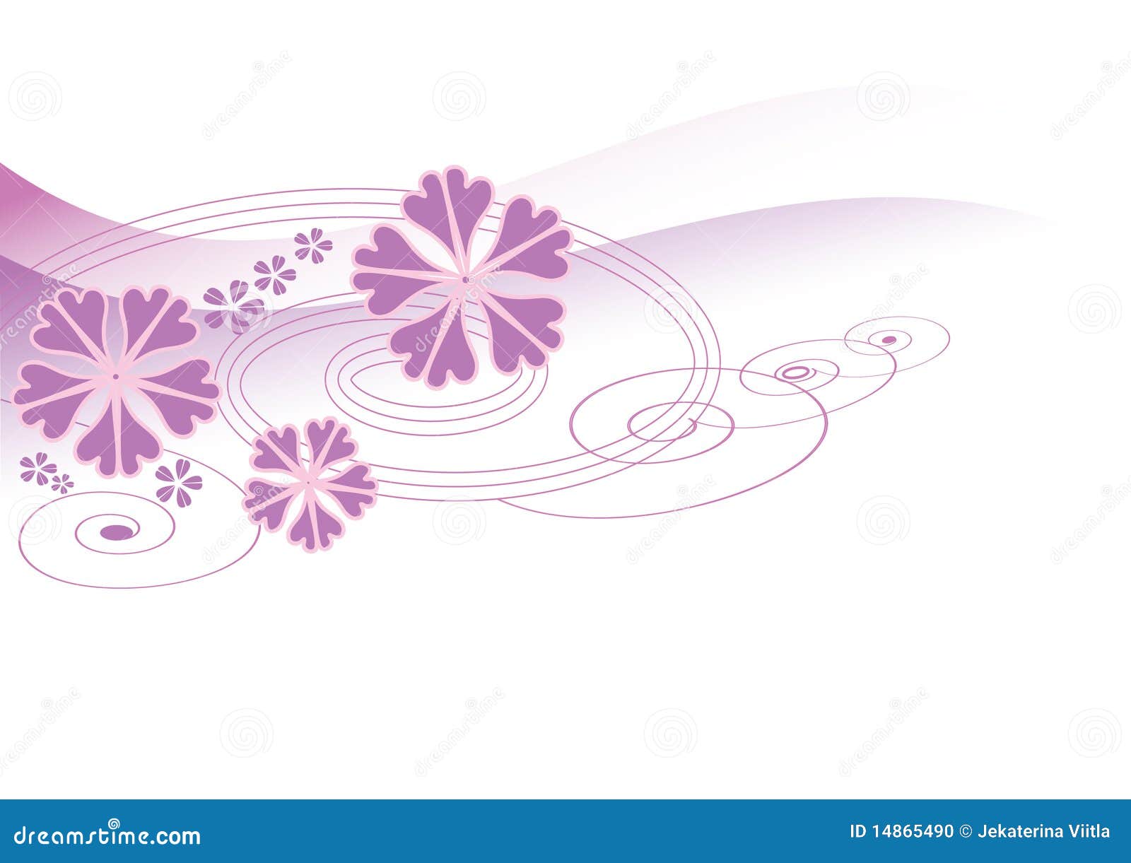 Abstract Violet Flower Design Stock Vector - Illustration of curls ...