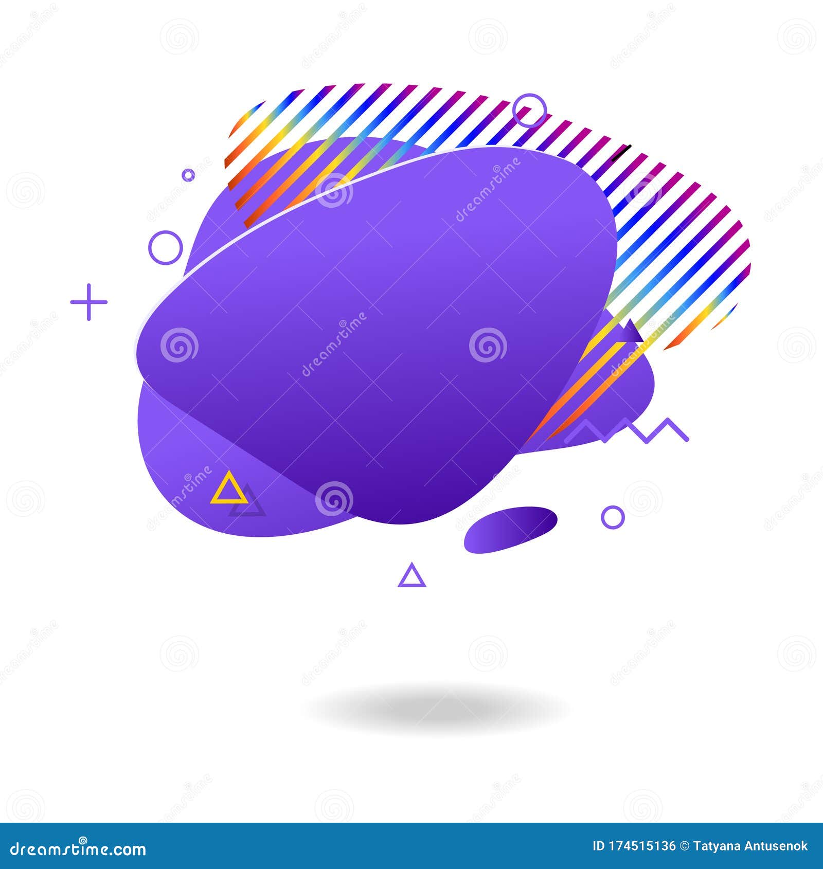 Abstract Violet Shape, Bright Frame For Text With Rainbow Design ...