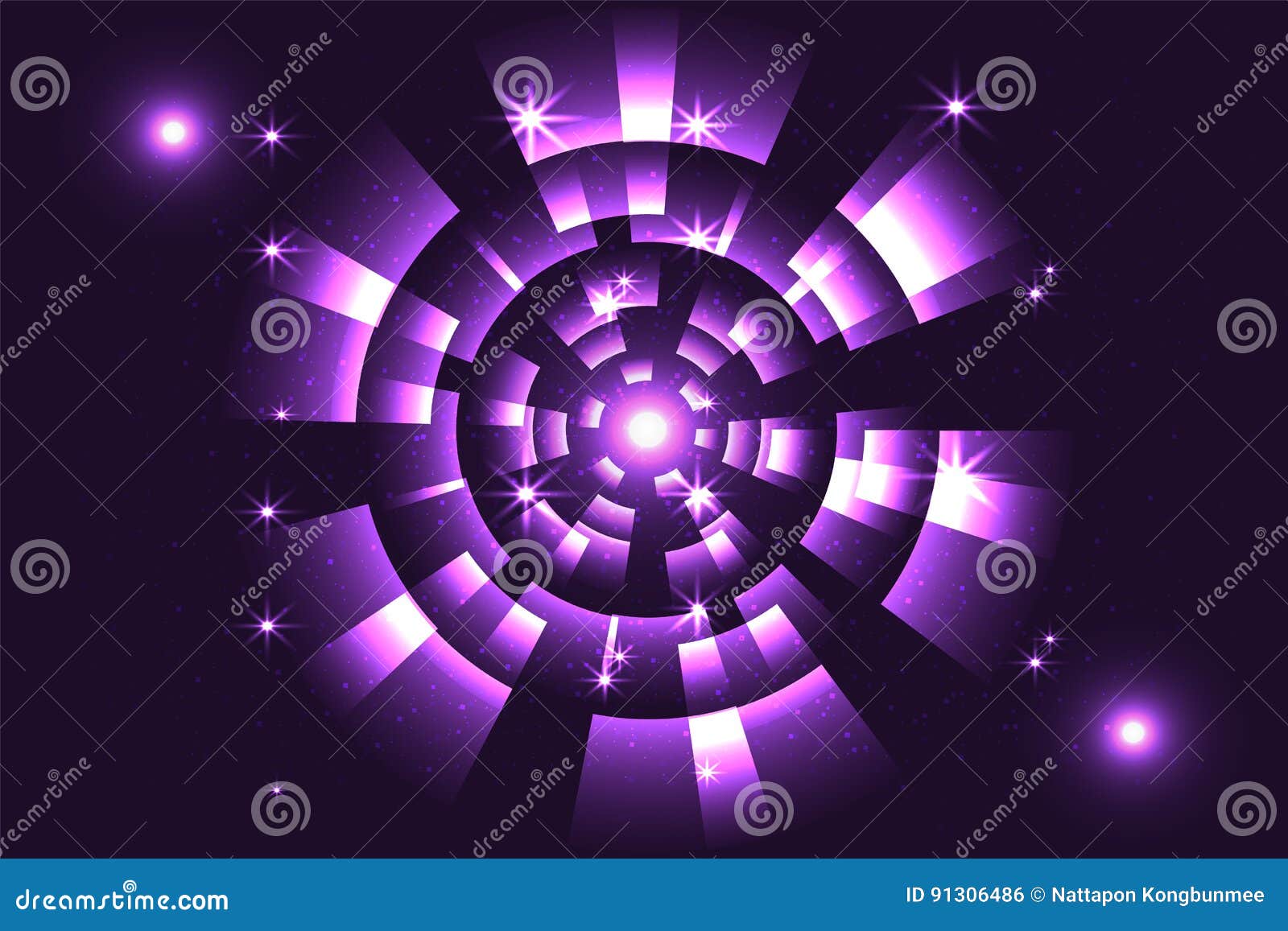 Abstract Violet with Space Science Stock Illustration - Illustration of ...