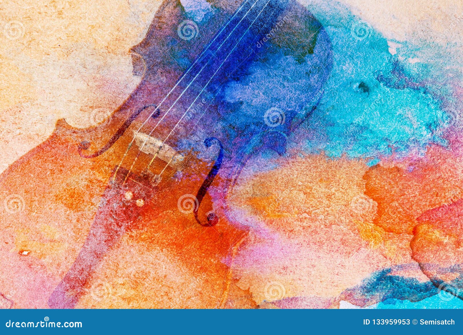 Abstract Violin Background - Violin Lying on the Table Stock Image ...