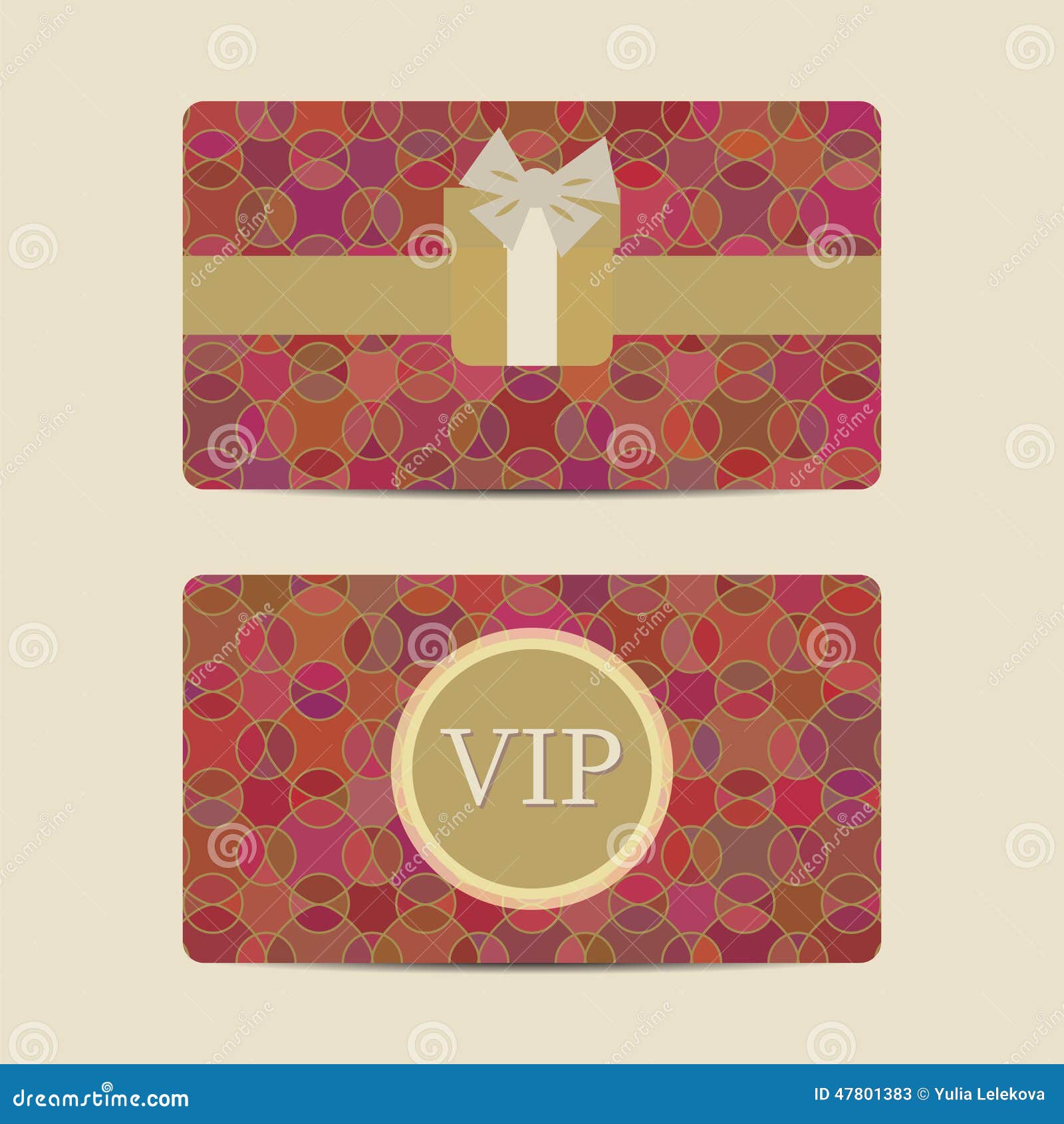Abstract Vip and Gift Card Set Stock Illustration - Illustration of ...