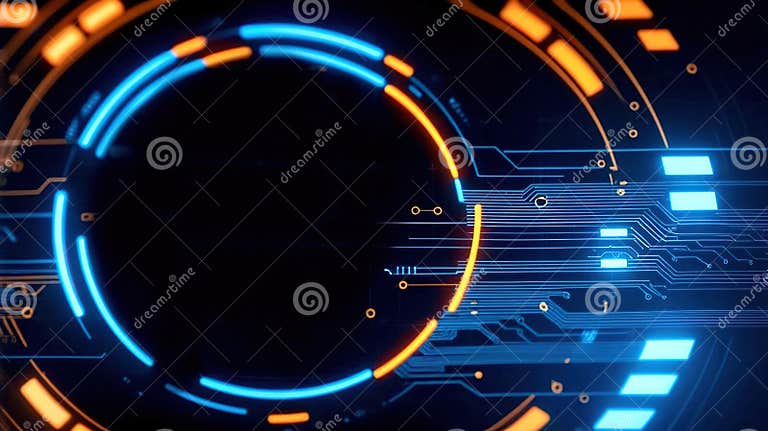 Abstract Virtual Background with Circle Stock Illustration ...