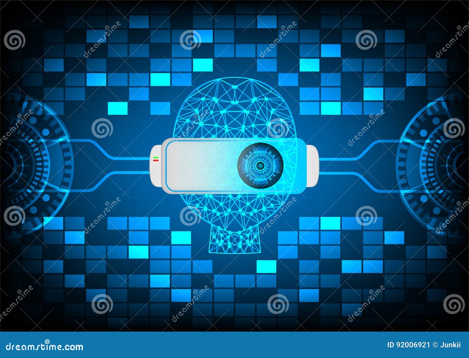 Abstract Virtual Reality VR Technology Background. Stock Vector ... Abstract Virtual Reality VR Technology Background. Stock Vector ...