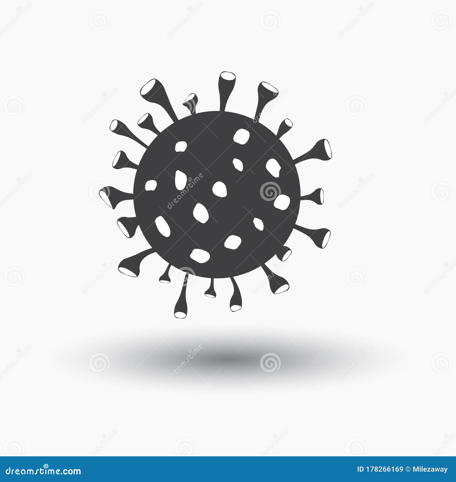 Abstract Virus Icon Vector in Black and White Color Stock Vector ...