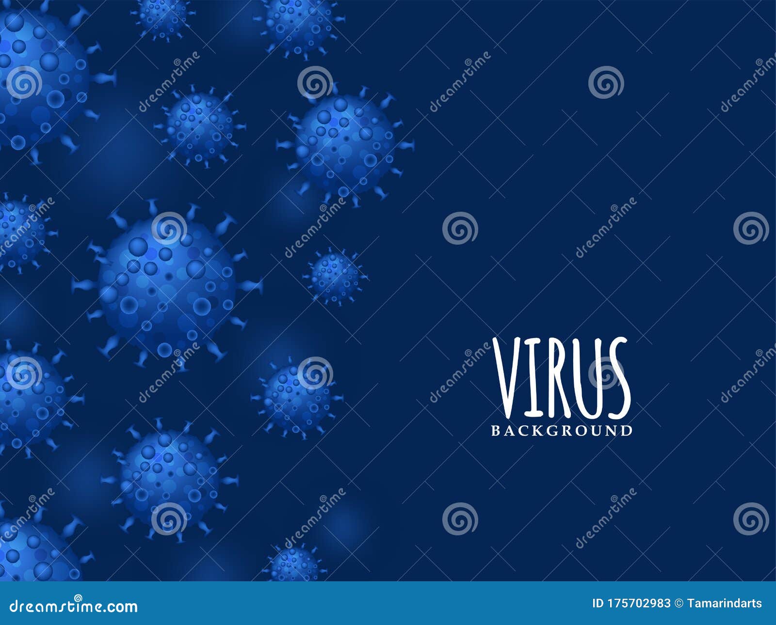 Abstract Virus Infection Blue Background Stock Vector - Illustration of ...