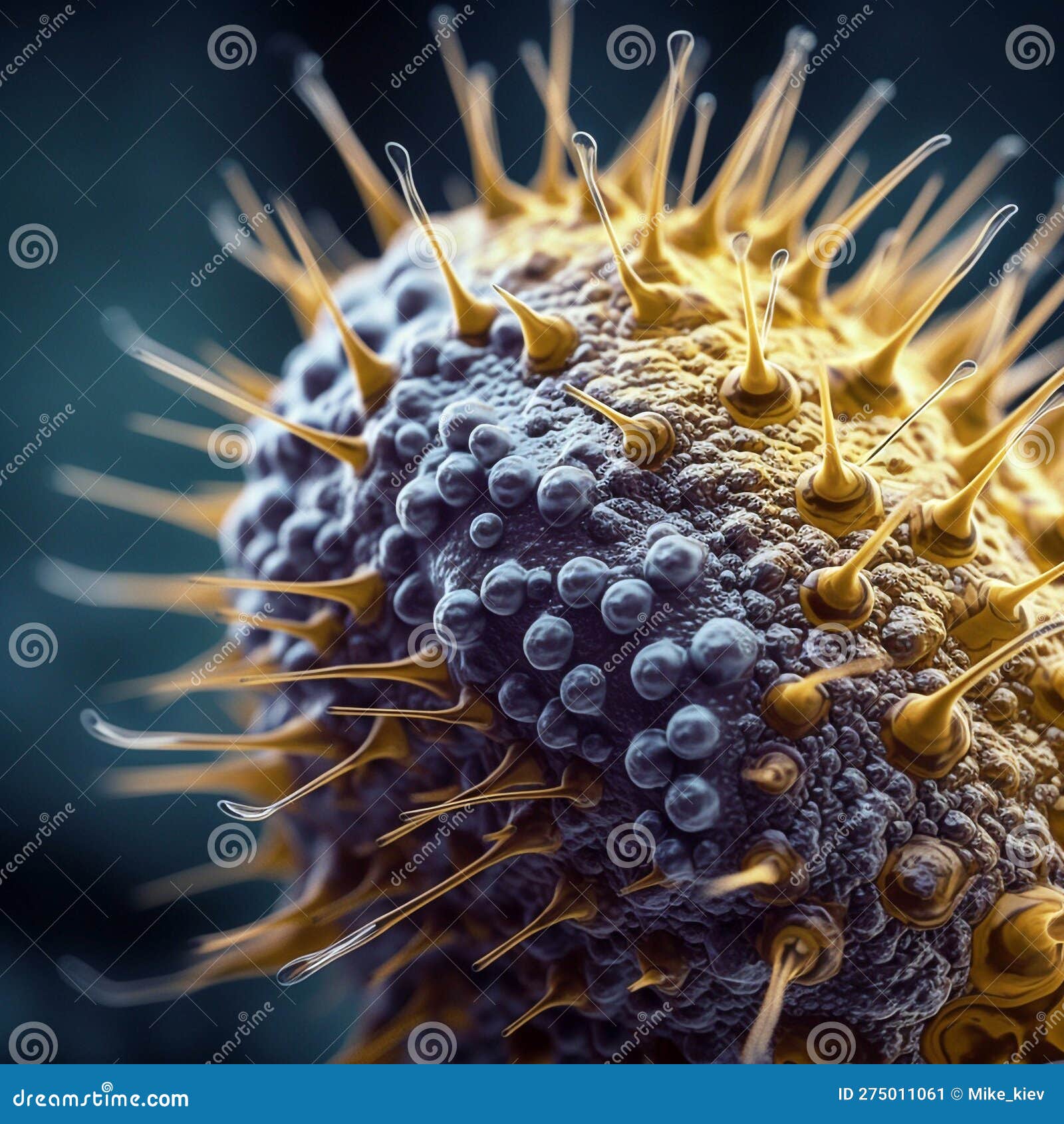Abstract virus, macro view stock illustration. Illustration of research ...
