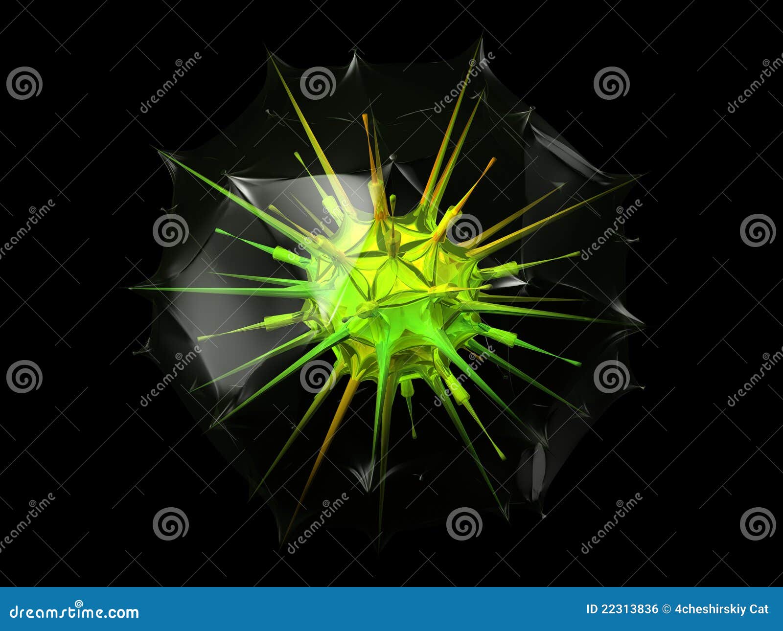 Abstract Virus in Protective Capsule Stock Illustration - Illustration ...