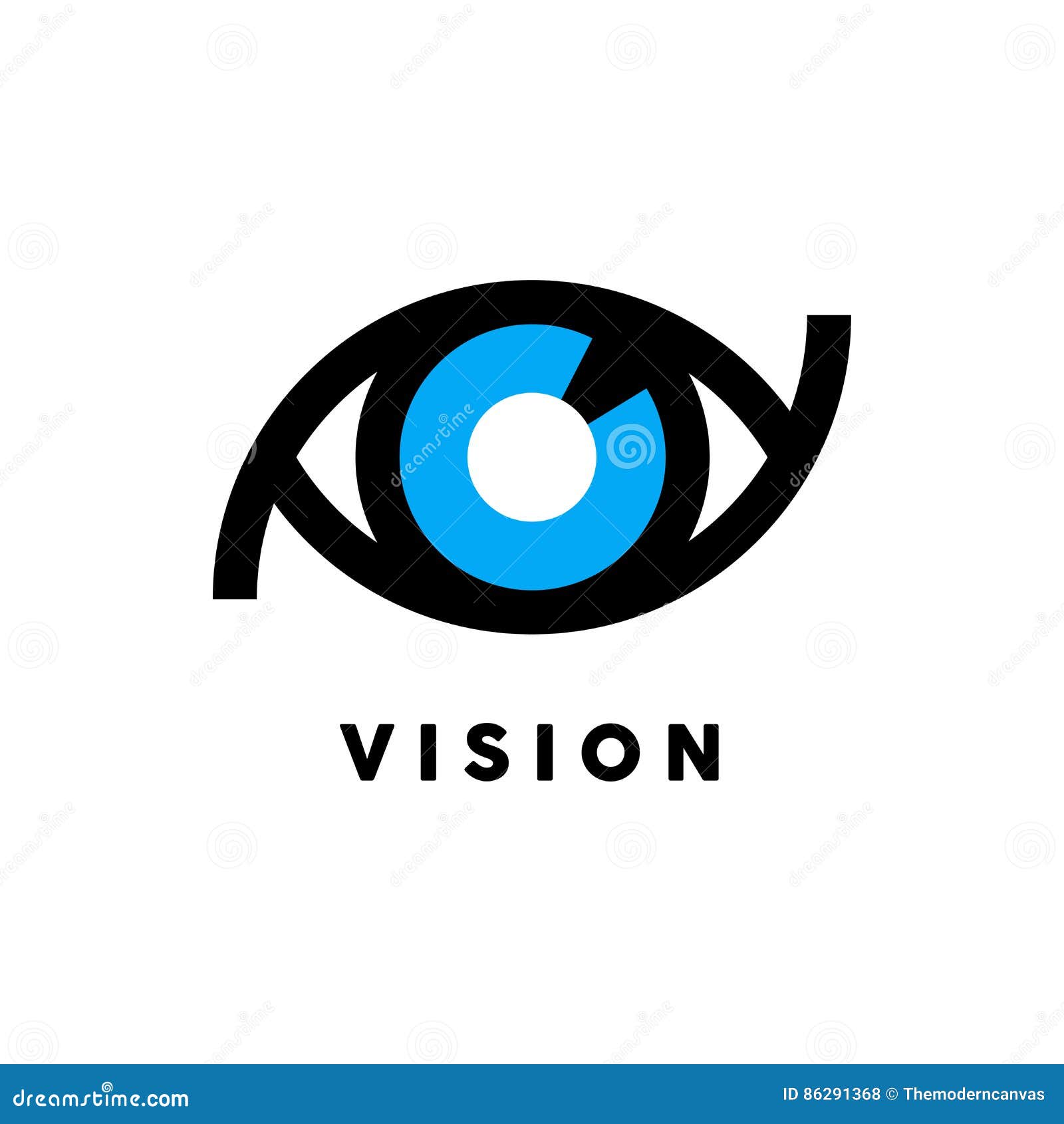 Eye Vision Logo Sign Or Emblem Design Template. Abstract Colorful Morse ...