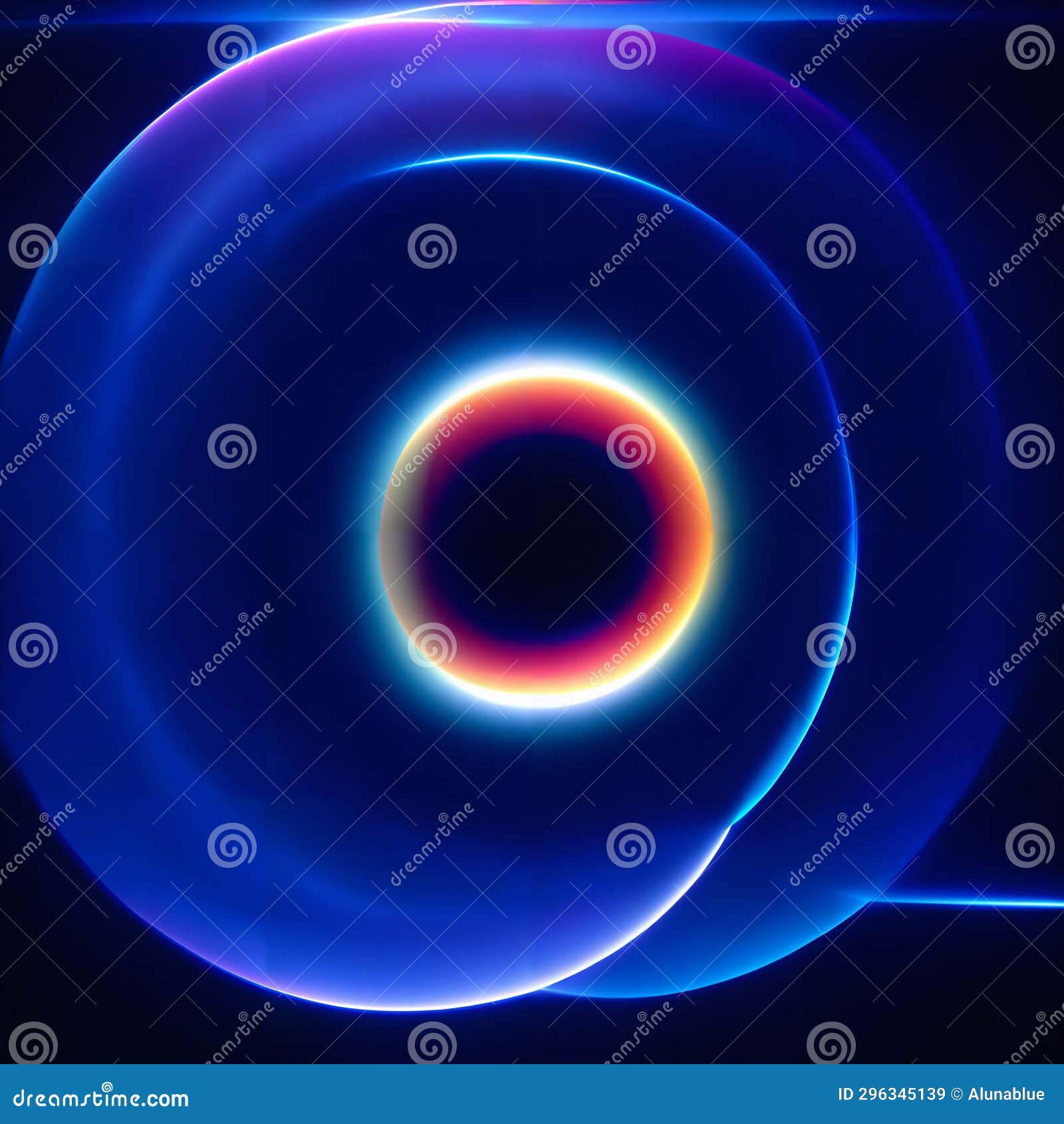 An Abstract Vision of Space and the Universe with a Black Hole. Stock ...