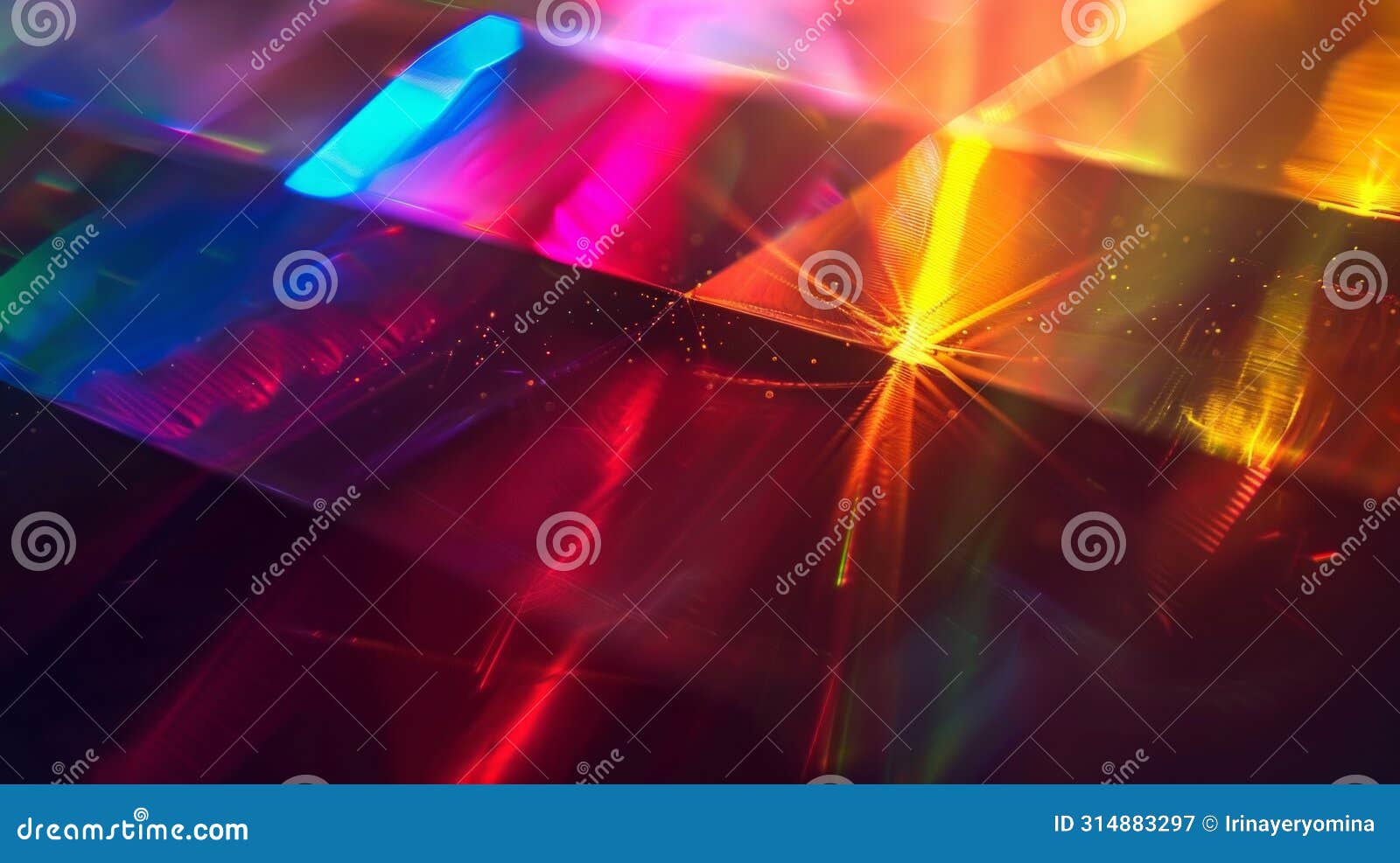 Abstract Prism Light Diffraction in Vivid Colors Stock Image - Image of ...