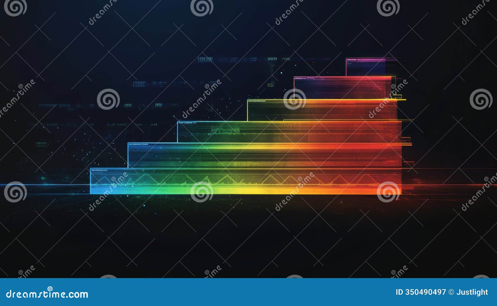 An Abstract Visual of a Firewall Chart with Colored Segments ...