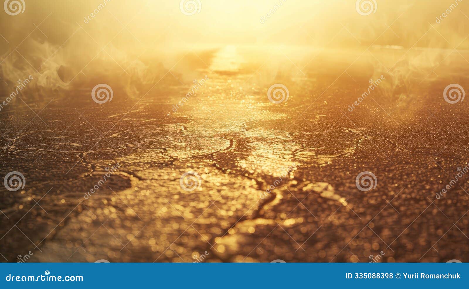 Abstract Visual of Heat Waves Rising from Pavement, Symbolizing the ...