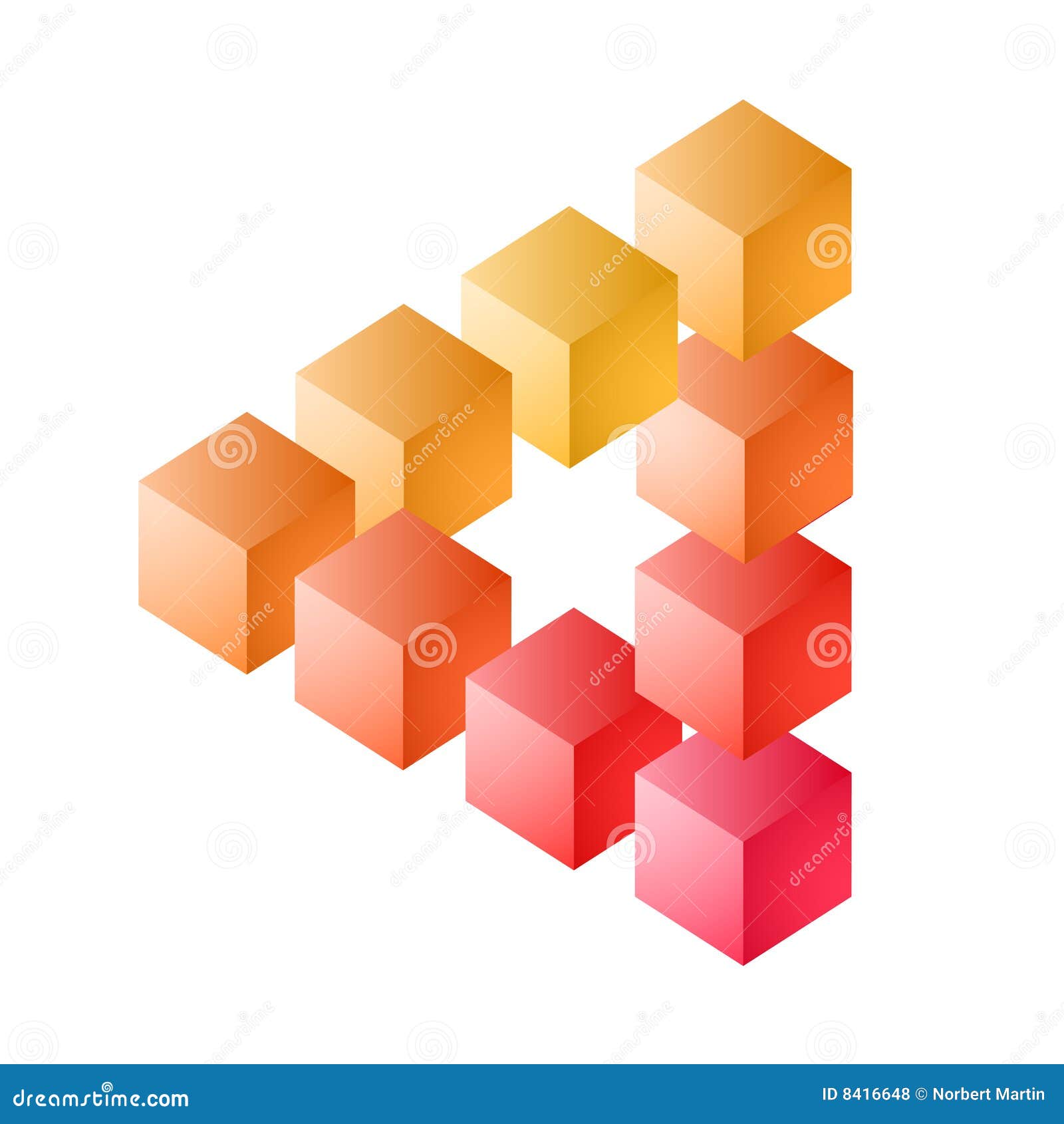 Abstract visual illusion stock vector. Illustration of block - 8416648
