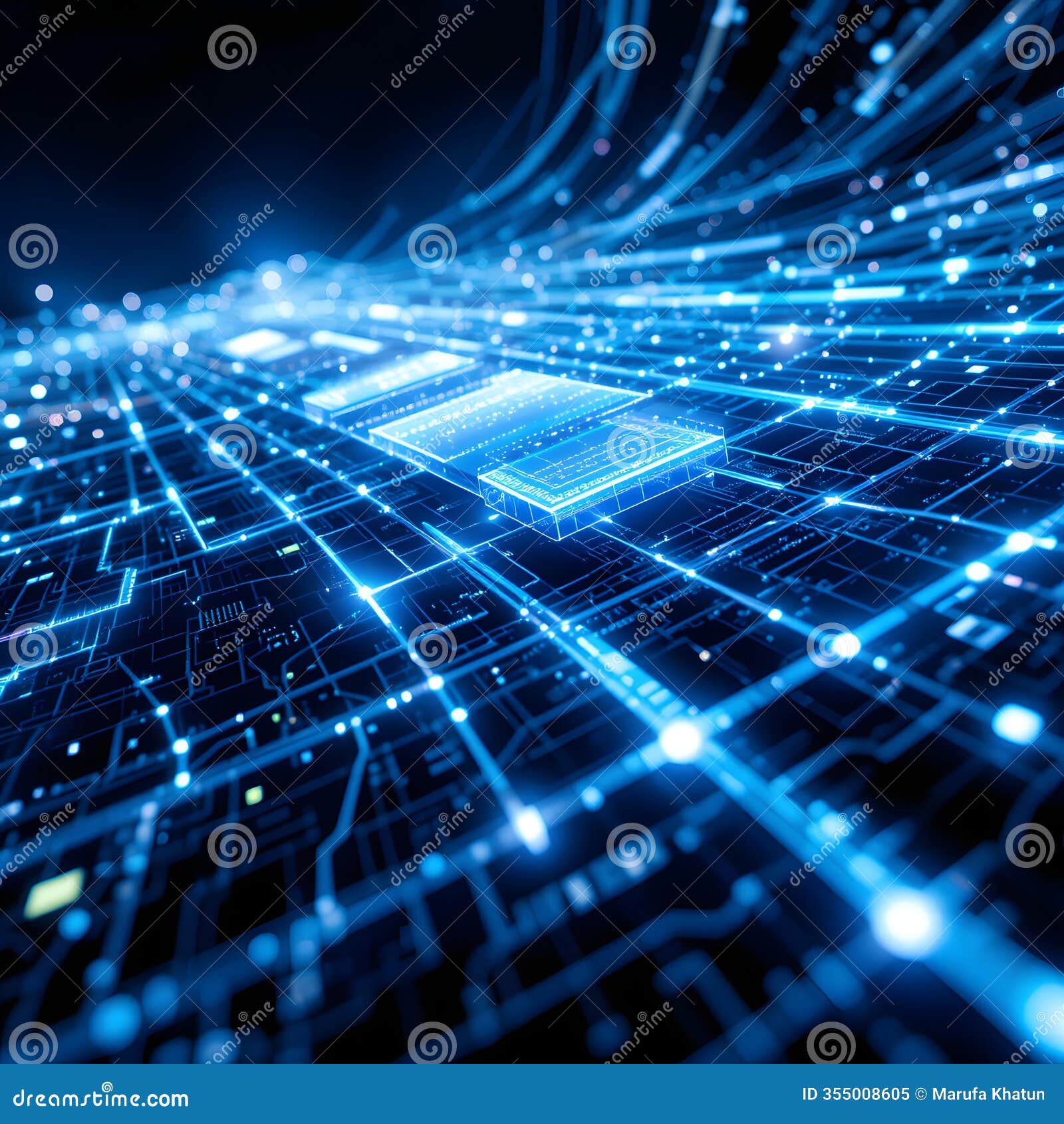 Dimensional Techscape: 3D Abstract Allure With Hi-tech Vectors ...