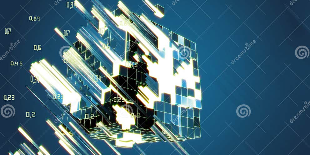 Abstract Visualization Analyze Algorithm Big Group Cubes Data Big Data