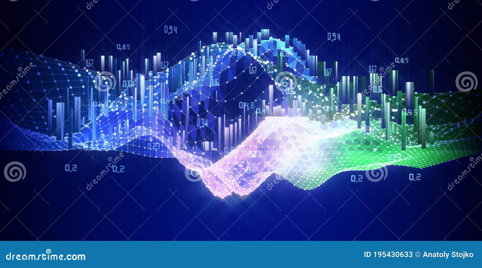 Abstract Visualization Analyze Polygonale Algorithm Artificial Intelligence Data Quantum