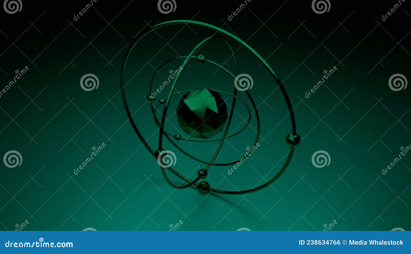 Abstract Visualization of an Atom Model. Design Stock Illustration ...