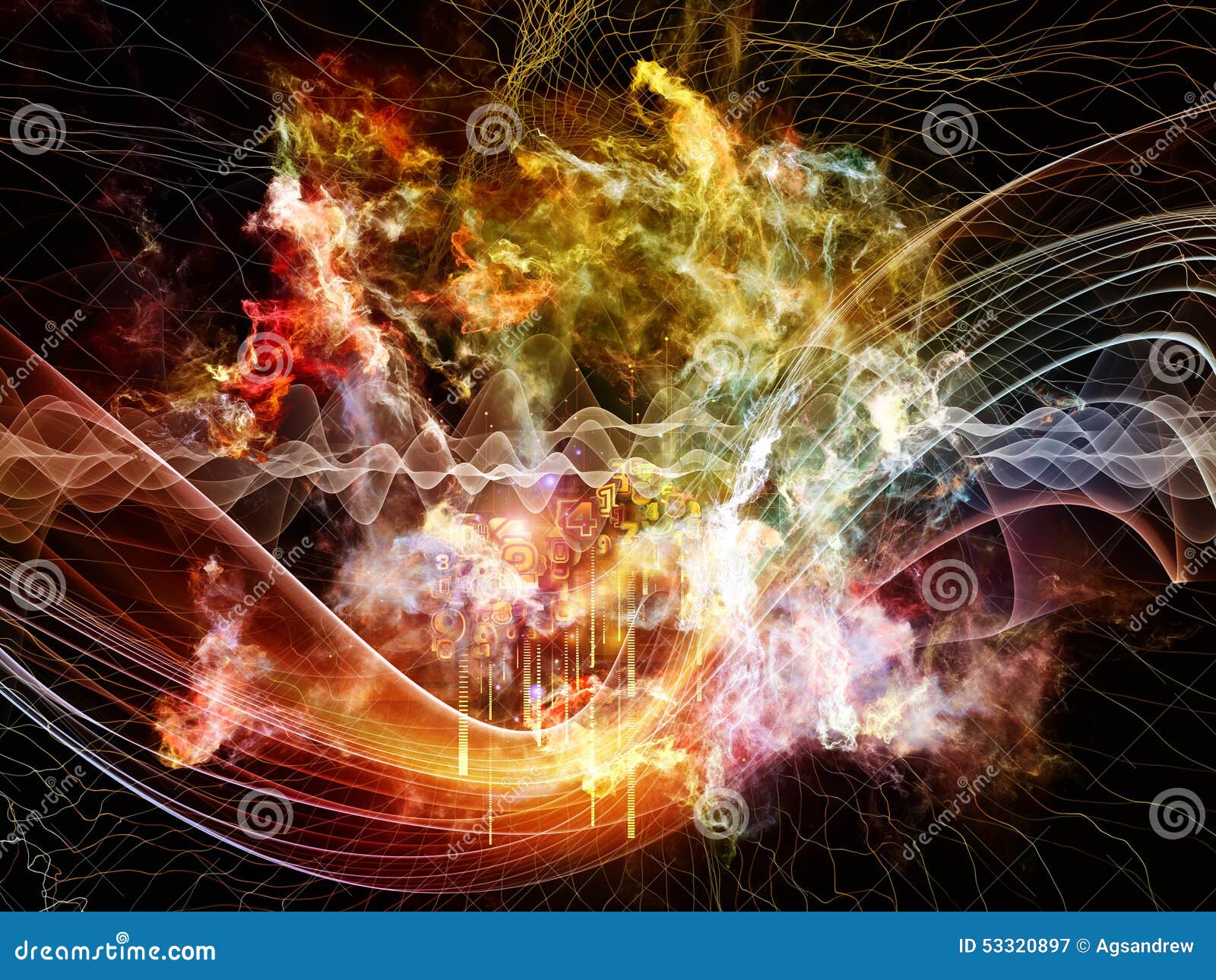 Abstract Visualization Backdrop Stock Illustration - Illustration of ...