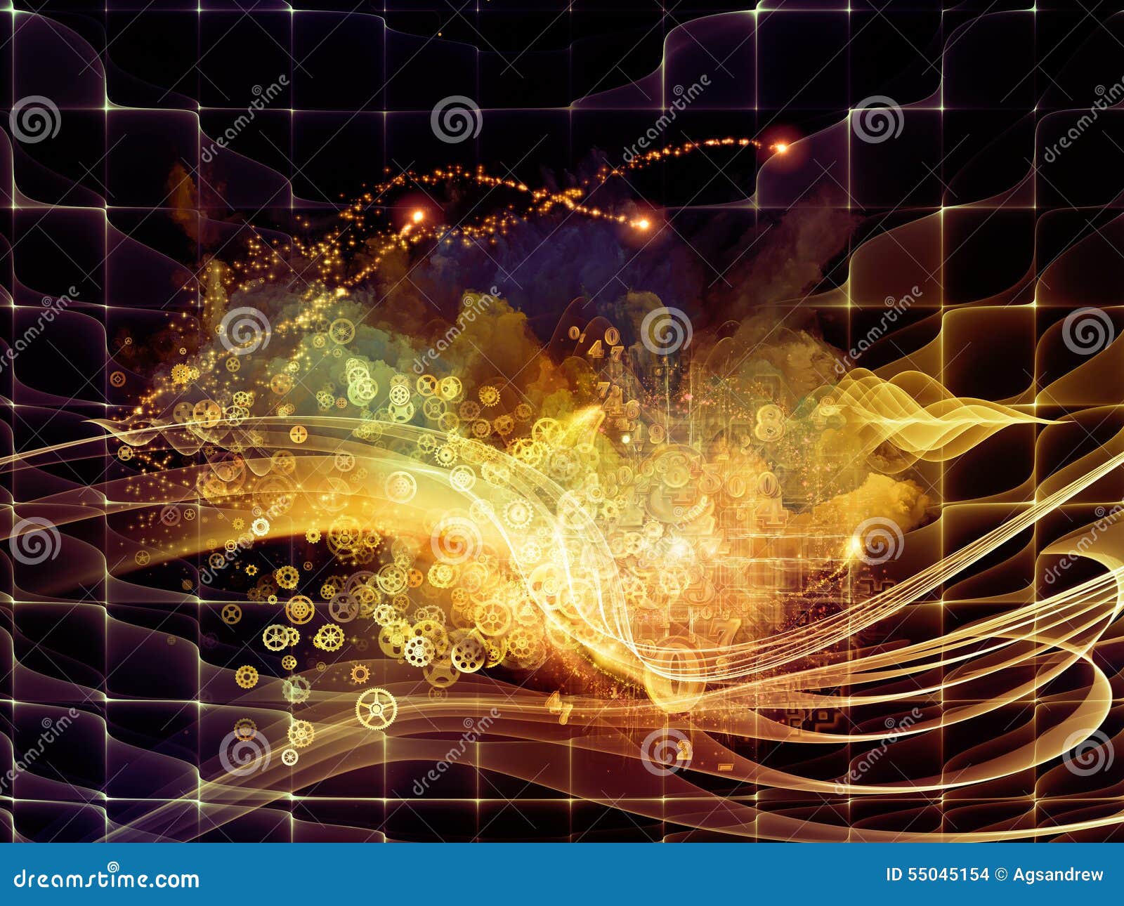 Abstract Visualization Background Stock Illustration - Illustration of ...