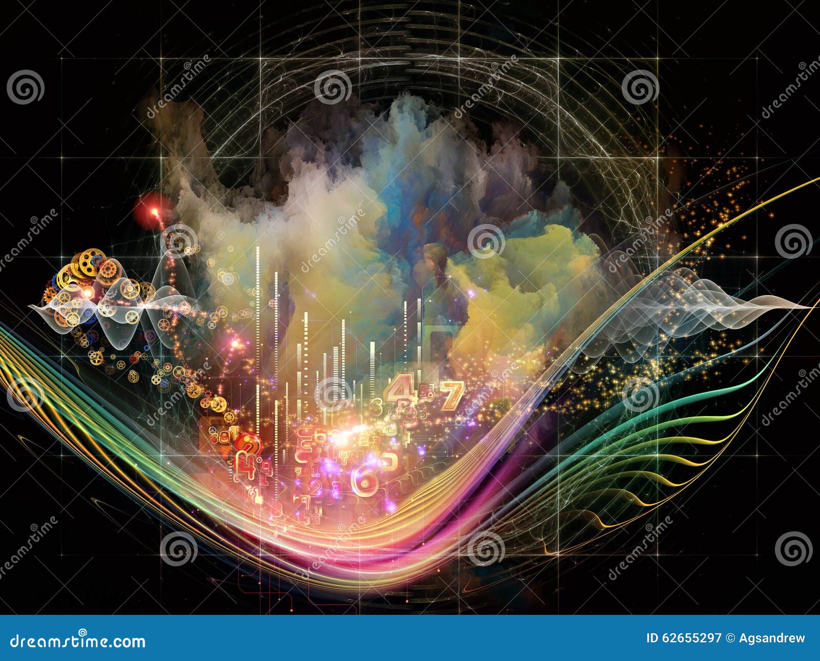 Abstract Visualization Background Stock Illustration - Illustration of ...