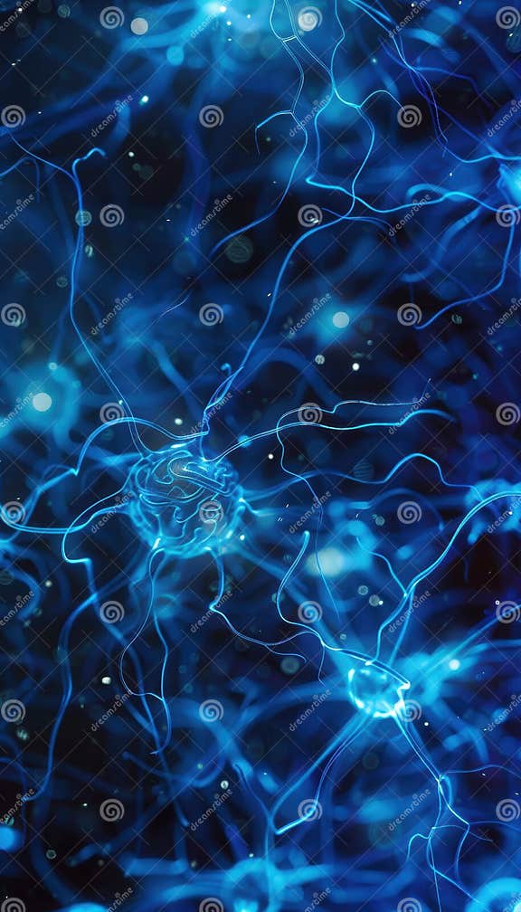 Abstract Visualization of Brain Circuits Symbolizing Cognitive ...