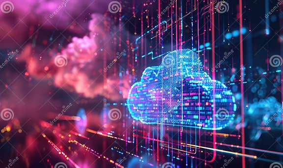 Abstract Visualization of Cloud Data Concept Stock Photo - Image of cyber, cloud: 316245368