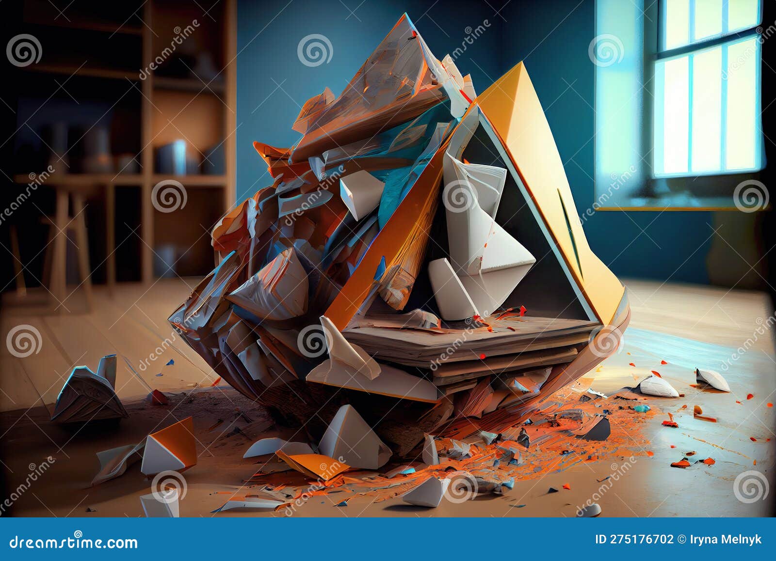 Abstract Visualization of the Collapse of the Global Economic Concept ...