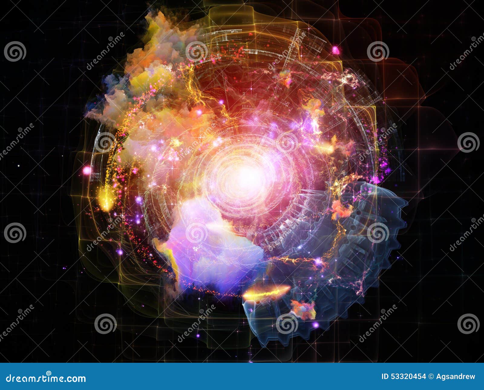 Abstract Visualization Composition Stock Illustration - Illustration of ...
