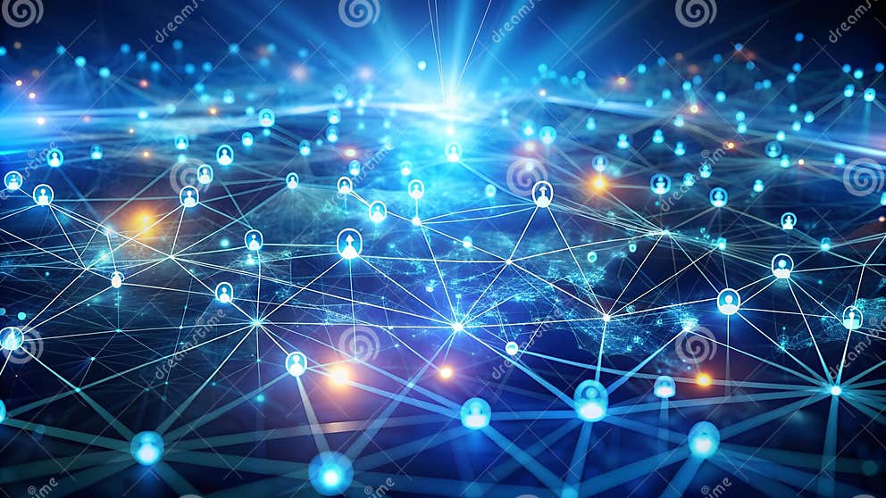 Abstract Visualization of Cybersecurity Operations AI Generated Stock ...