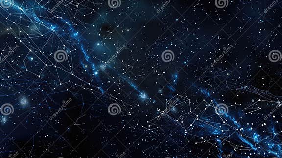 Dive into the Interconnected Cosmos Using Blue Lines, Nodes, and Space ...