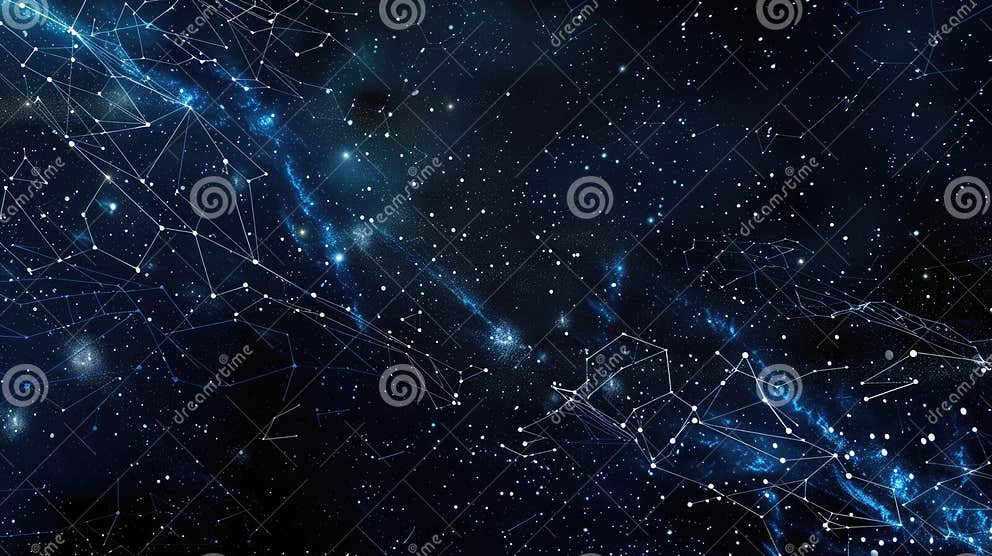 Dive into the Interconnected Cosmos Using Blue Lines, Nodes, and Space ...