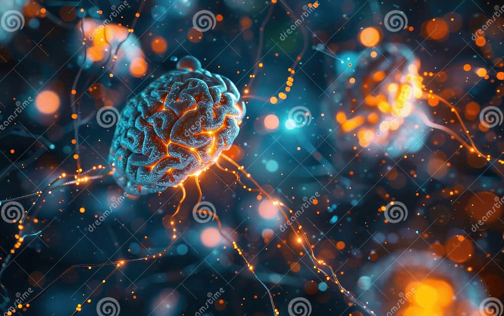 Abstract Visualization Depicting a Neural Network with Glowing Synapses ... Abstract Visualization Depicting a Neural Network with Glowing Synapses ...