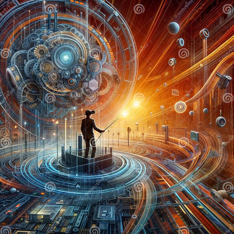 Abstract Visualization of a Digital Artist Exploring Virtual Reality ...