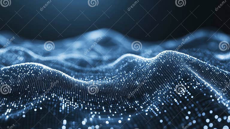 Abstract Visualization of Digital Blue Data Points Stock Photo - Image ...