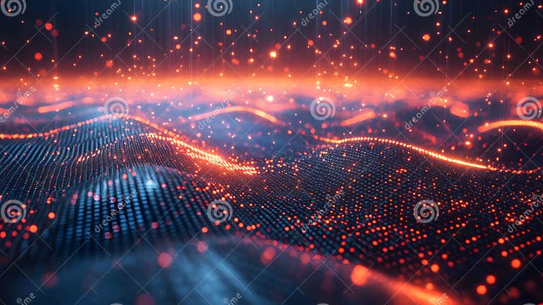 Abstract Visualization of Encrypted Data Patterns Stock Illustration ...