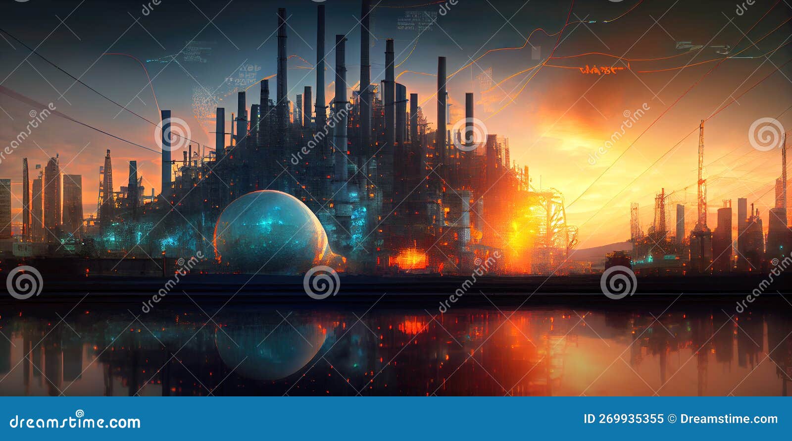 Abstract Visualization of Global Economic Concept Made with Generative ...