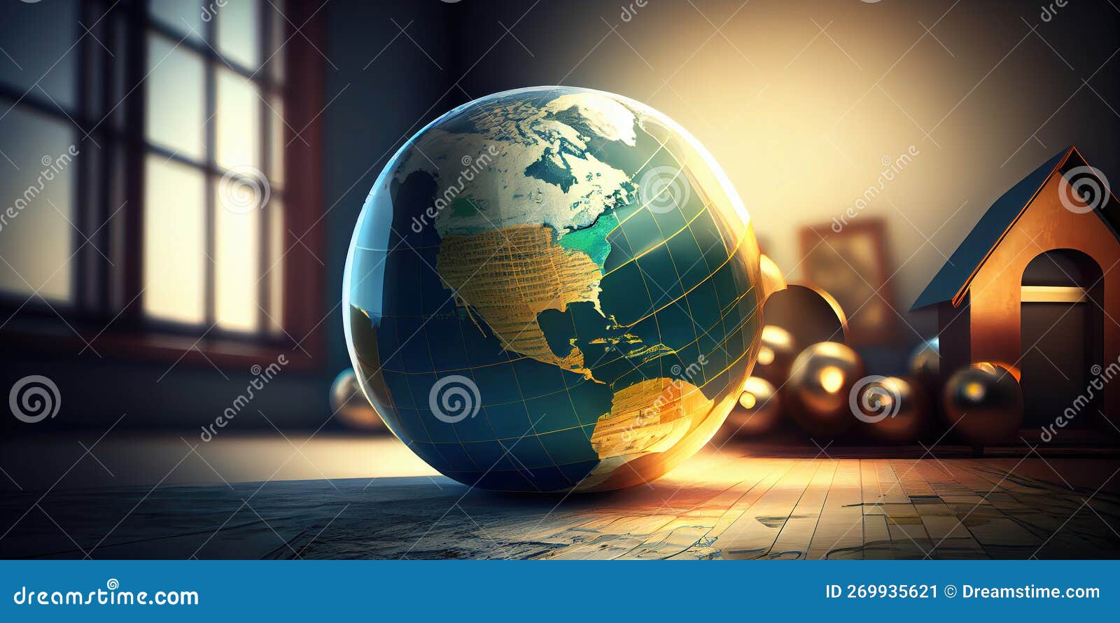 Abstract Visualization of Global Economic Concept Made with Generative ...