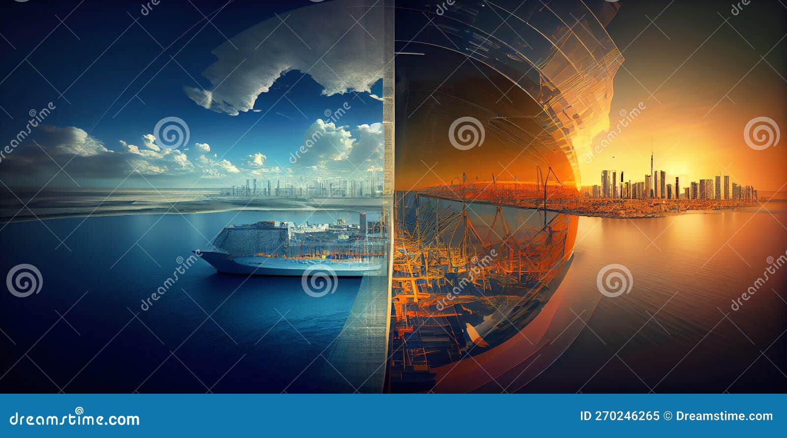 Abstract Visualization of Global Economic Concept Made with Generative ...