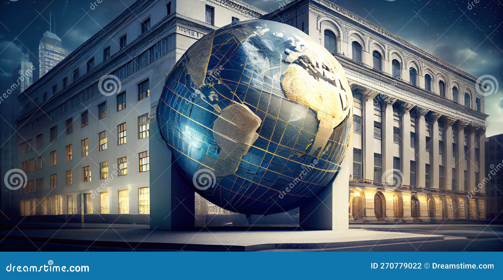 Abstract Visualization of Global Economic Concept Made with Generative ...