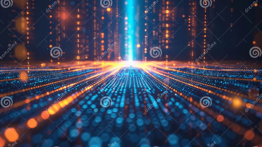 Abstract Visualization of Highspeed Data Transfer on a Futuristic ...