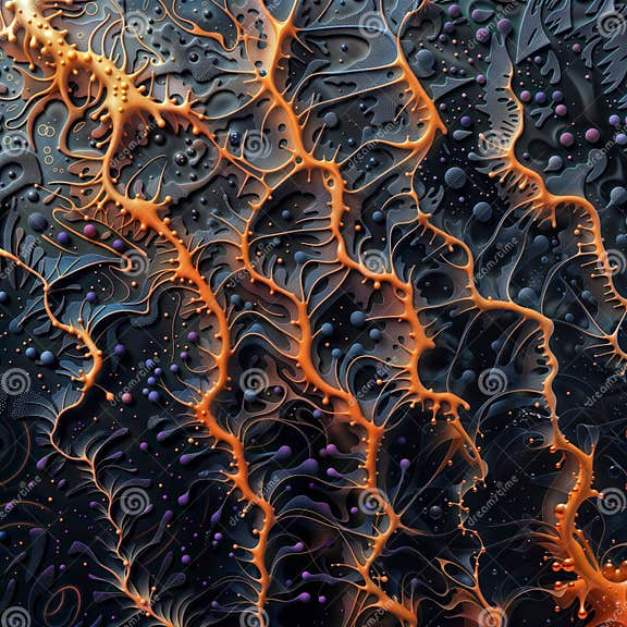 Abstract Visualization of Interconnected Neuron-Like Structures, Generative Ai Stock ...